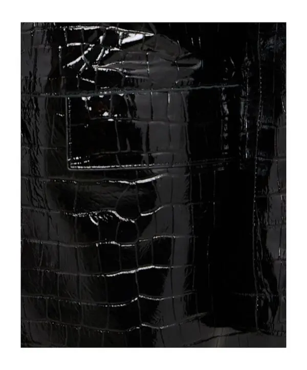 TOTEME Croc Embossed Leather Coat