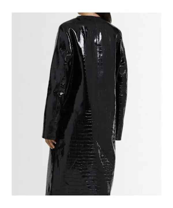 TOTEME Croc Embossed Leather Coat