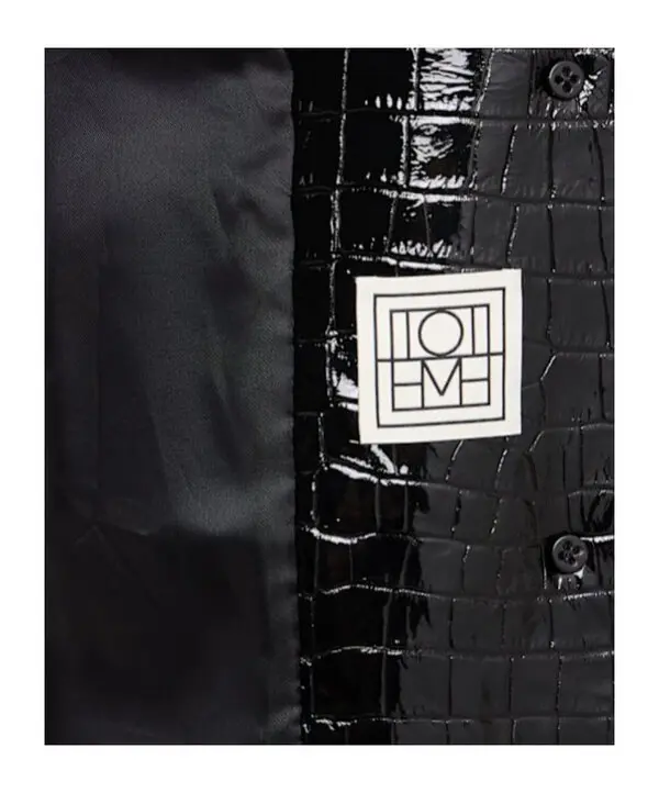 TOTEME Croc Embossed Leather Coat