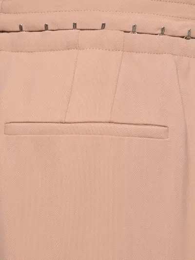 MUGLER Straight Leg Hook And Button Tailored Pants