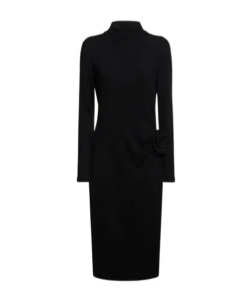 Magda Butrym Draped Knitted Dress - Black