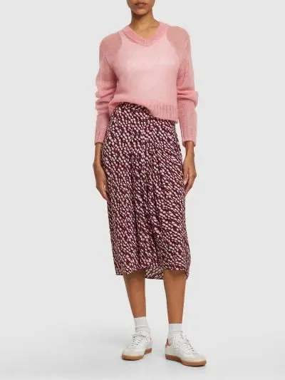 Isabel Marant Étoile Eolia Printed Midi Skirt