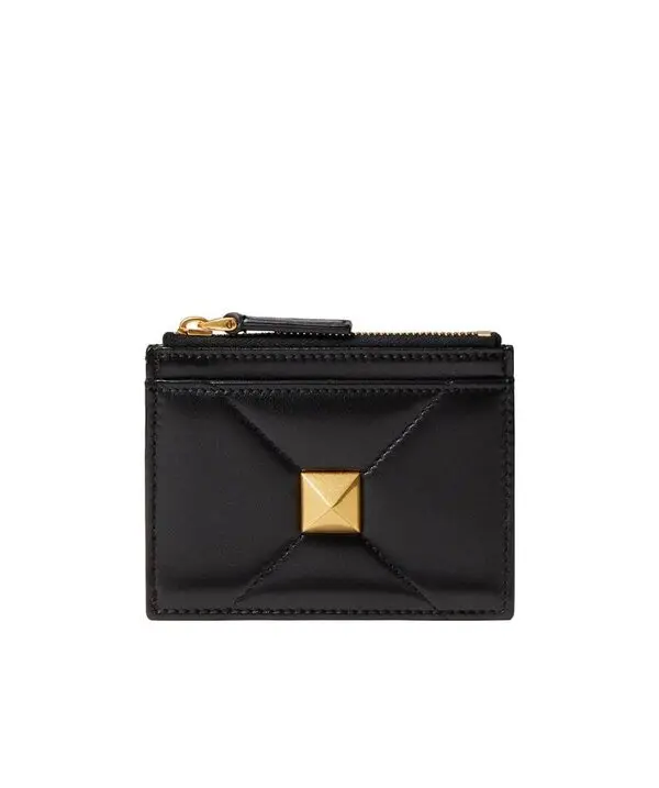 Valentino Garavani Roman Stud Zip-up Coin Purse - Black