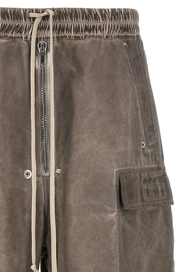 Rick Owens Wide Leg Drawstring Cargo Pants