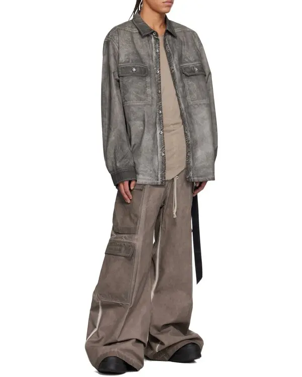 Rick Owens Wide Leg Drawstring Cargo Pants