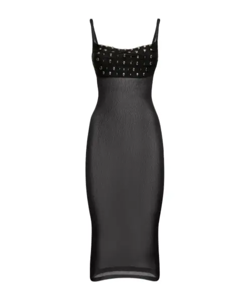 Alessandra Rich Embellished Mid-length Dress