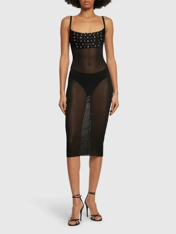 Alessandra Rich Embellished Mid-length Dress