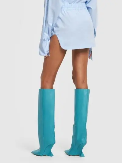 Attico Rooney Mini Skirt With Elasticated Waist