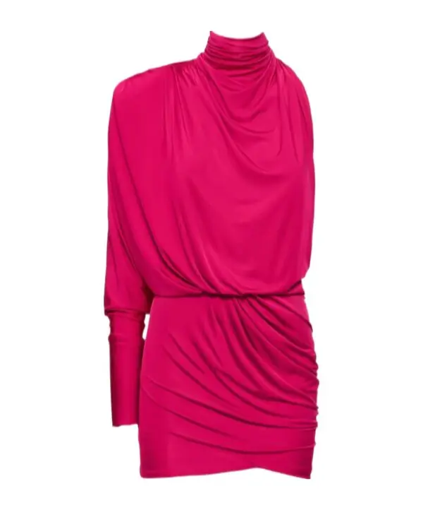 Alexandre Vauthier One-sleeve Draped Mini Dress