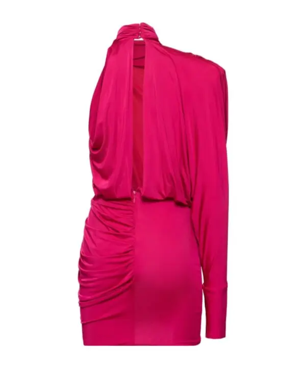 Alexandre Vauthier One-sleeve Draped Mini Dress