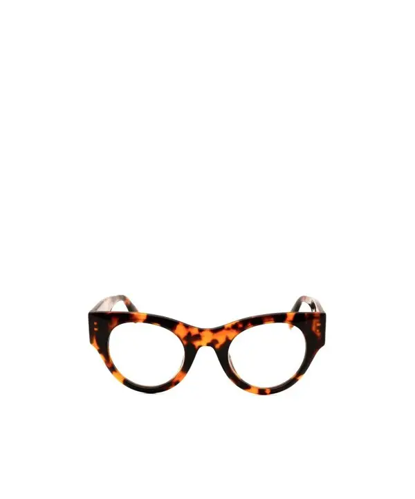 Off-White Full-frame Flat Mirror Eyeglasses - Havana