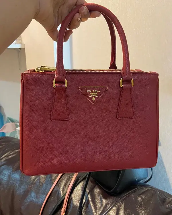 Prada Galleria Small Saffiano Leather Bag - Red