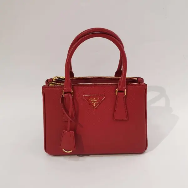 Prada Galleria Small Saffiano Leather Bag - Red