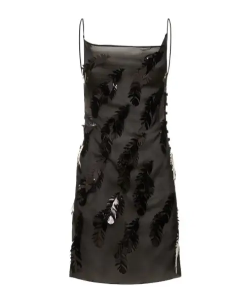Coperni Feather Embellished Mini Dress