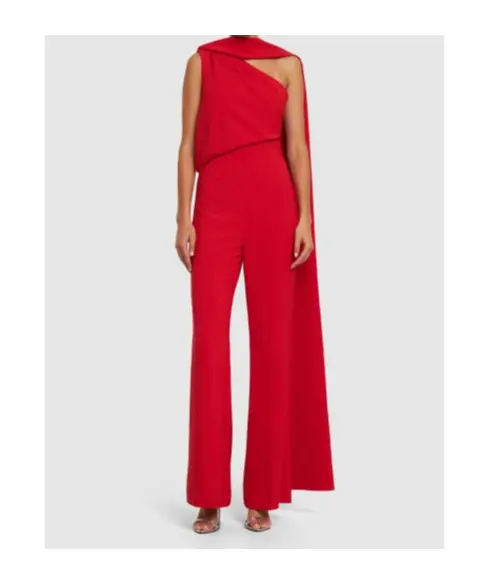 Roland Mouret Asymmetrical One-shoulder Crepe Jumpsuit
