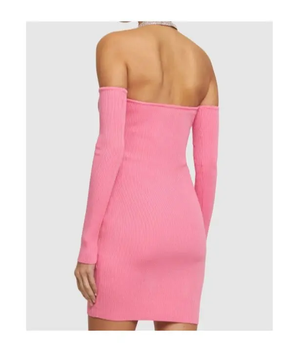 Giuseppe Di Morabito Mini Knitted Dress With Decorative Necklace