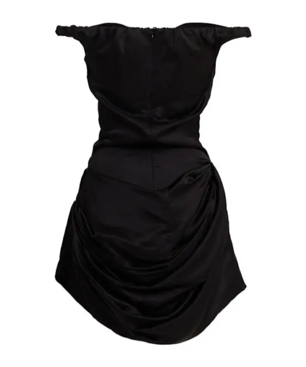 Magda Butrym Off-shoulder Draped Mini Dress