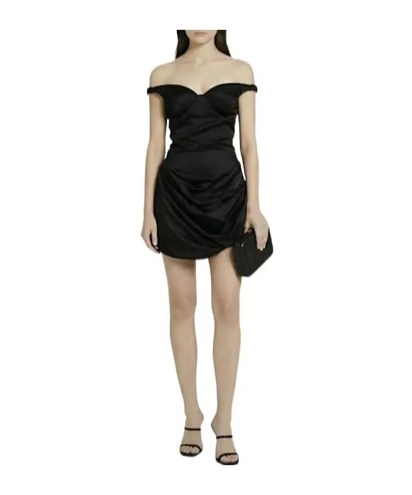 Magda Butrym Off-shoulder Draped Mini Dress