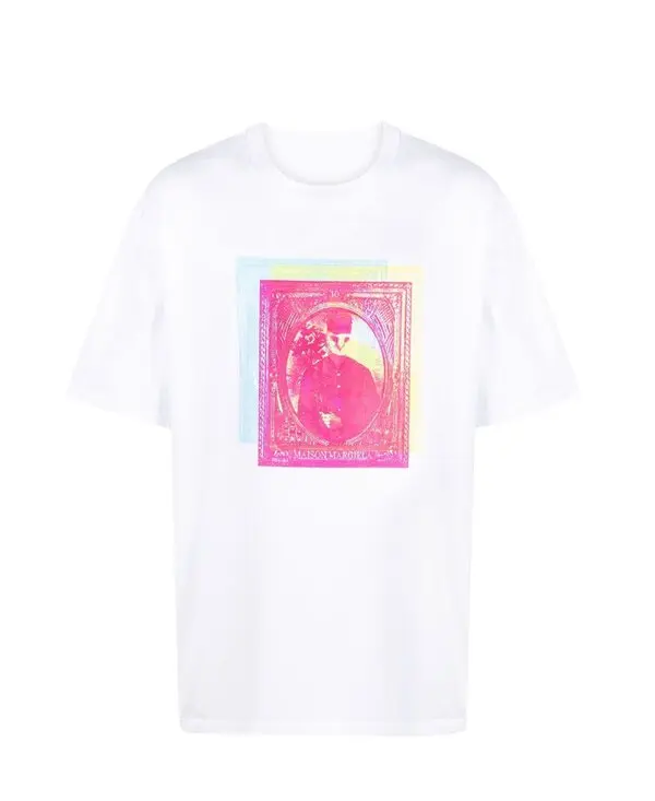 MAISON MARGIELA Graphic-print Short-sleeve T-shirt - White