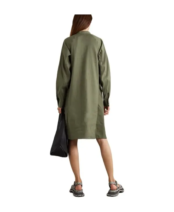 Loewe Anagram Tunic Dress In Linen And Cotton