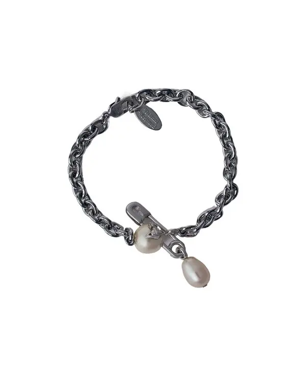 VIVIENNE WESTWOOD Small Claude Embellished Bracelet - Silver
