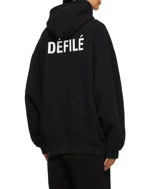 Balenciaga Oversized Slogan Print Hoodie