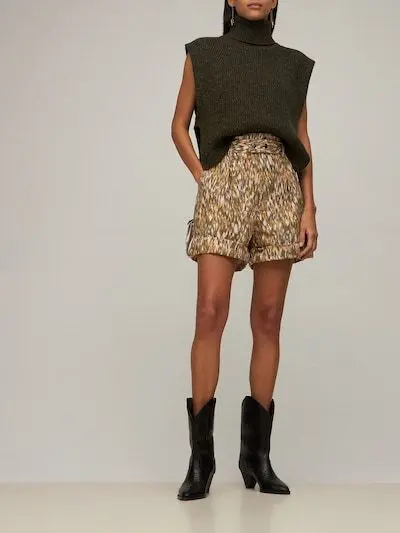 Isabel Marant Étoile Printed High-waisted Shorts