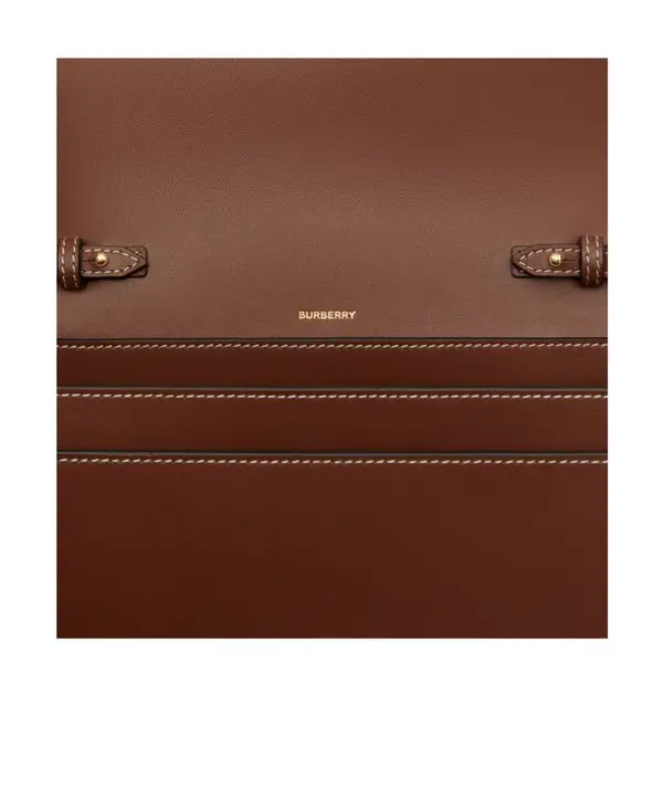 Burberry Horseferry Print Cotton Canvas And Leather Shoulder Bag