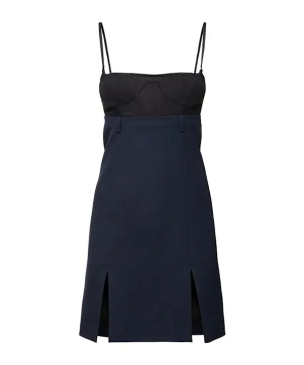 Attico Gabardine Mini Dress - Navy