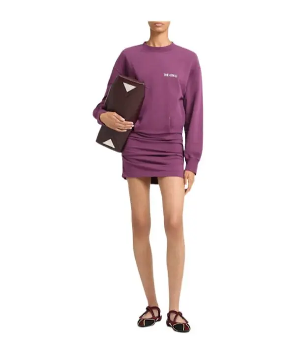 Attico Ruched Jersey Mini Dress
