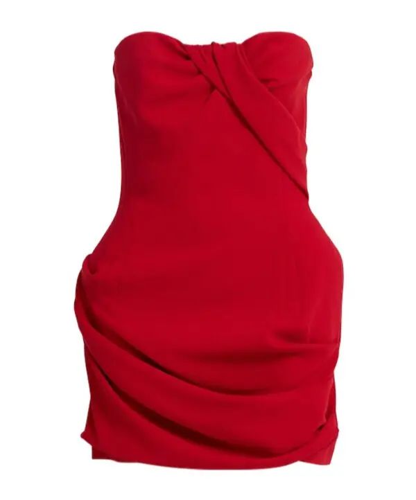 Magda Butrym Strapless Wool Blend Mini Dress