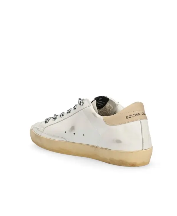 GOLDEN GOOSE Super-star Lobster Suede Star And Sand Leather Heel Tab Sneakers - White