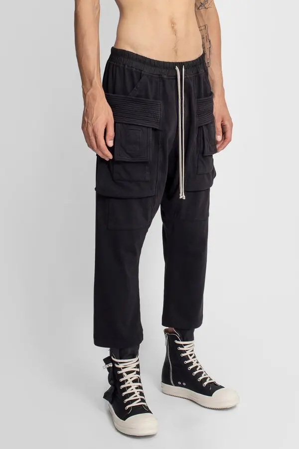 Rick Owens Ribbed Cotton Track Pants