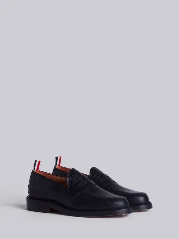 Thom Browne Pebble Grain Leather Loafers - Black