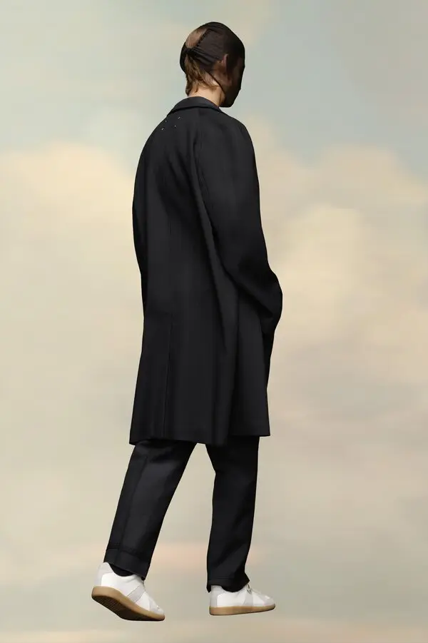 MAISON MARGIELA Four-stitch Detailed Long Coat - Black