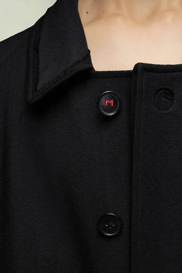 MAISON MARGIELA Four-stitch Detailed Long Coat - Black