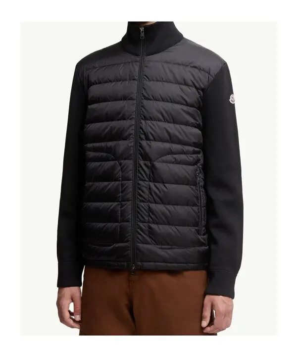 Moncler Padded Zip-up Cardigan - Black