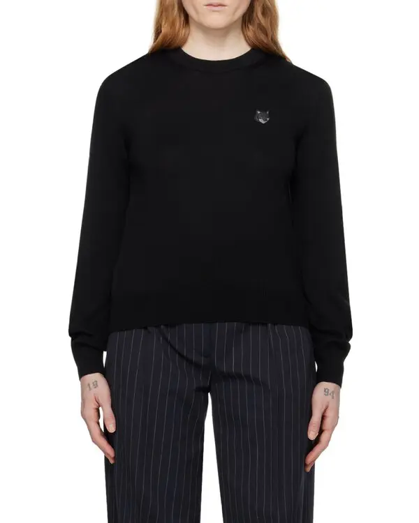 Maison Kitsuné Fox Head Patch Crew Neck Jumper