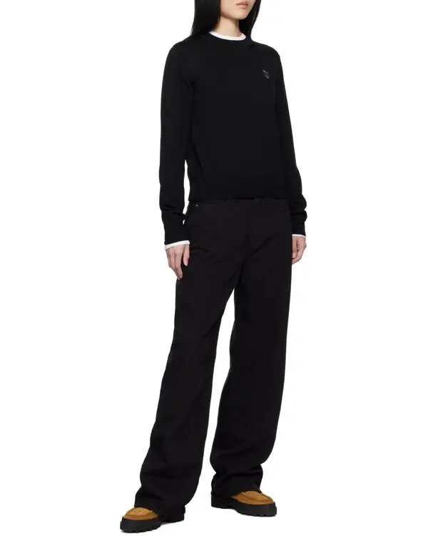 Maison Kitsuné Fox Head Patch Crew Neck Jumper