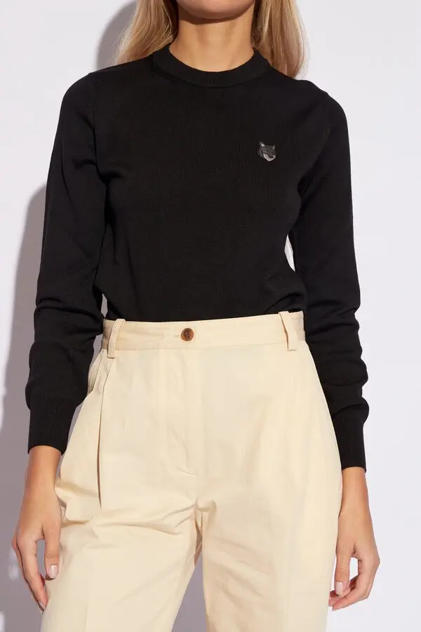 Maison Kitsuné Fox Head Patch Crew Neck Jumper