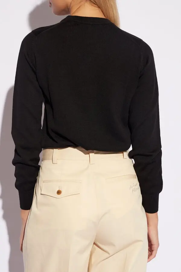Maison Kitsuné Fox Head Patch Crew Neck Jumper