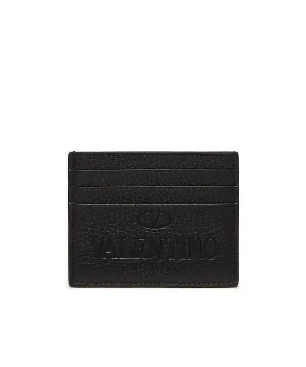 Valentino Garavani Logo Debossed Card Holder - Black