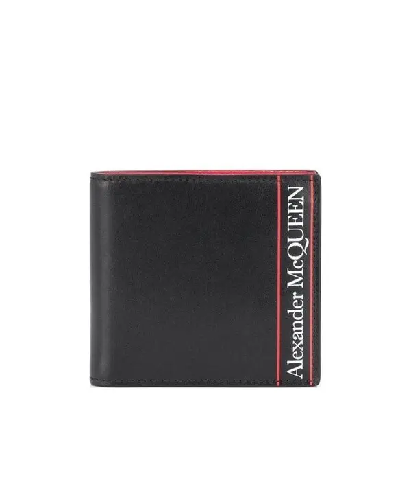 Alexander McQueen Striped Detailed Logo Wallet