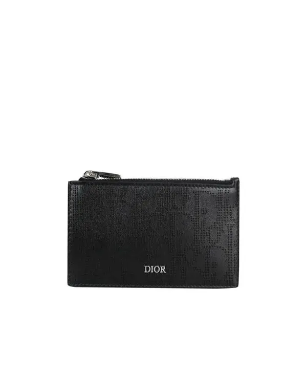 Dior Twill Embossed Purse - Black