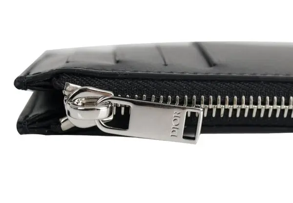 Dior Twill Embossed Zip Pouch