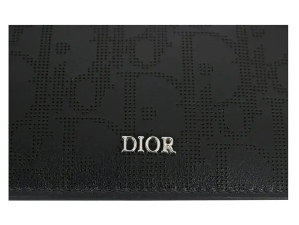 Dior Twill Embossed Zip Pouch
