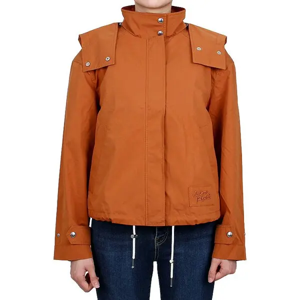 Maison Kitsuné Long Sleeve Hooded Jacket With Letter Detail