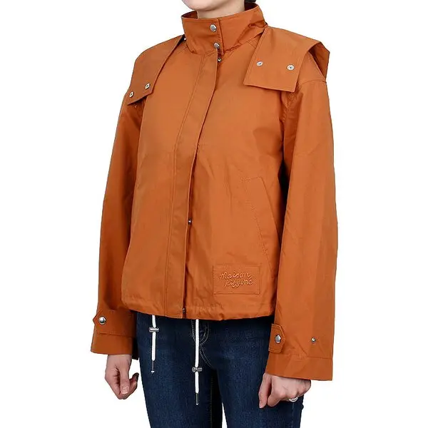 Maison Kitsuné Long Sleeve Hooded Jacket With Letter Detail