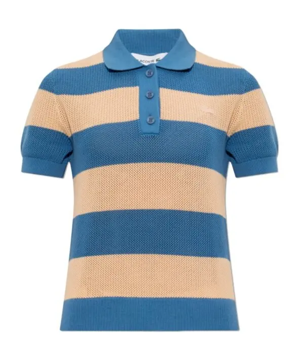 Lacoste Short-sleeved Striped Polo Shirt