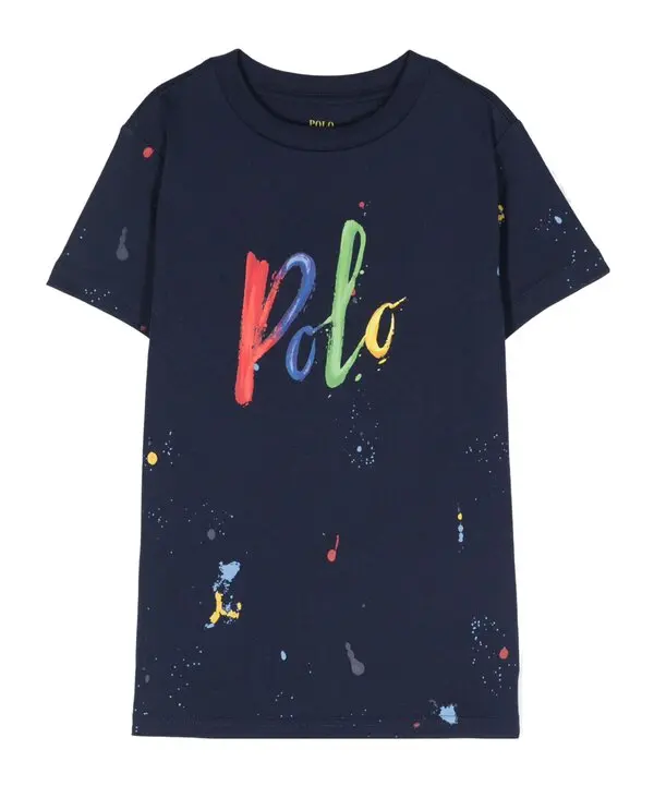 Polo Ralph Lauren Short-sleeved Crewneck T-shirt With Graphic Print - Navy